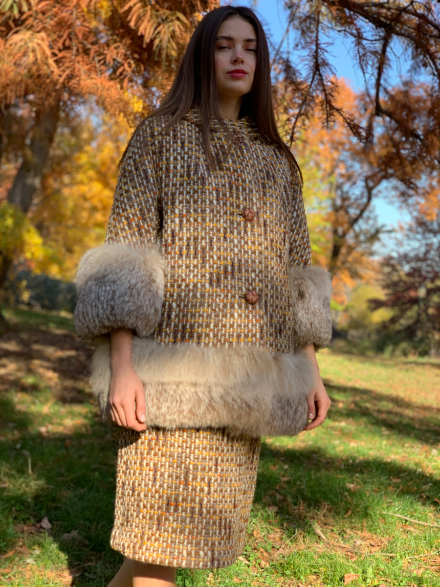 Fab suit with fur trim – MyMothersArmoire